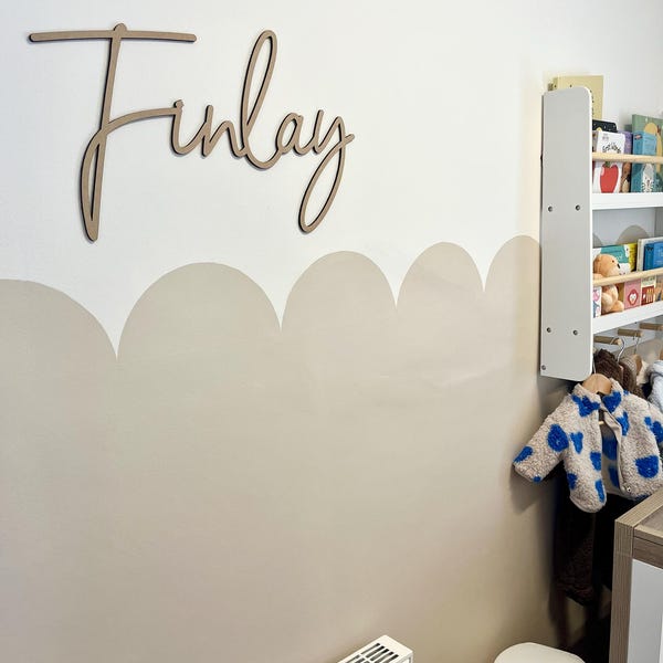 Create Your Own Wooden Name Sign (scribble) Nursery Wall Decor ...