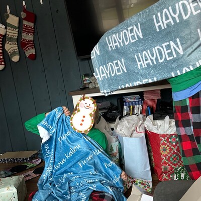 Personalized Blanket for Kids, Baby 3 Sizes and 30 Plus Colors, Custom ...