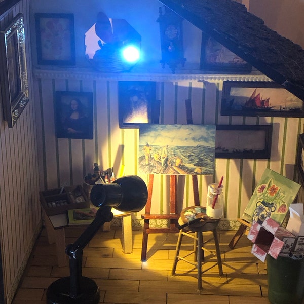 Miniature Art Studio Bench 1:12 Scale - Etsy