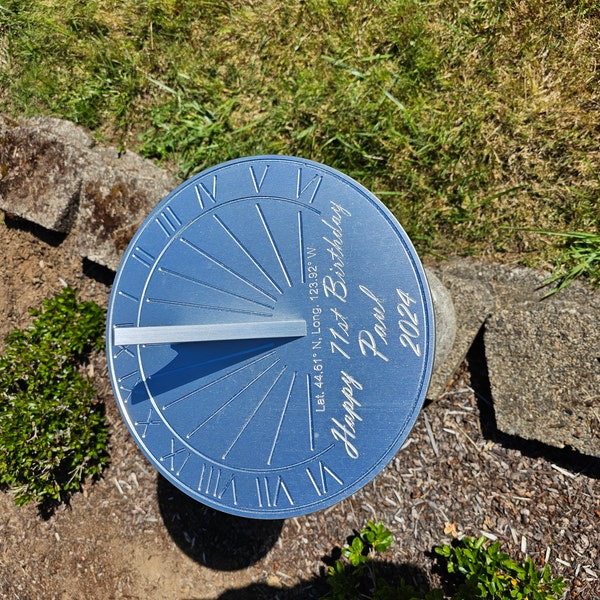 Custom 10th Wedding Anniversary Engraved Sundial Gift For: Parents ...