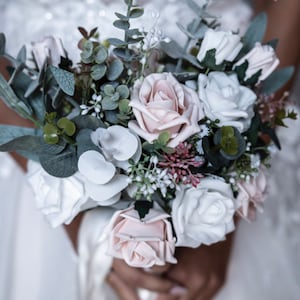 Ivory Bride Bouquet Ivory Wedding Flowers - Etsy UK
