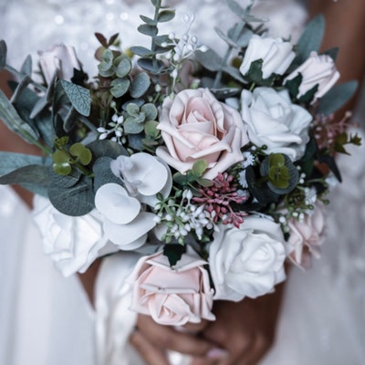 Ivory Bride Bouquet Ivory Wedding Flowers - Etsy UK