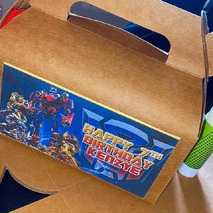 Transformers Birthday Party Pack Chip Bag Candy Bar Juice Label Labels ...