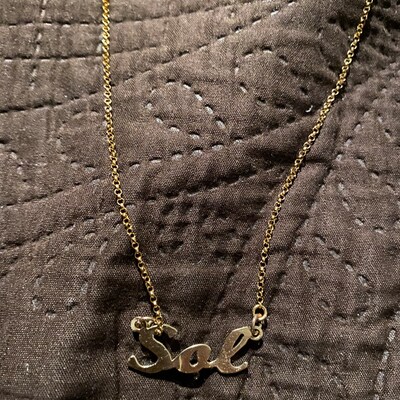 14K Gold Script Name Necklace - Etsy
