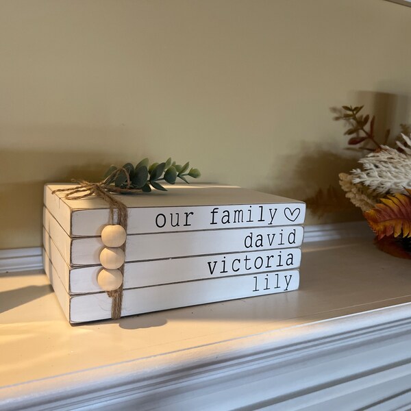 Fall Themed Wooden Book Stack, Fall Tiered Tray Decor, Small Fall Decor ...