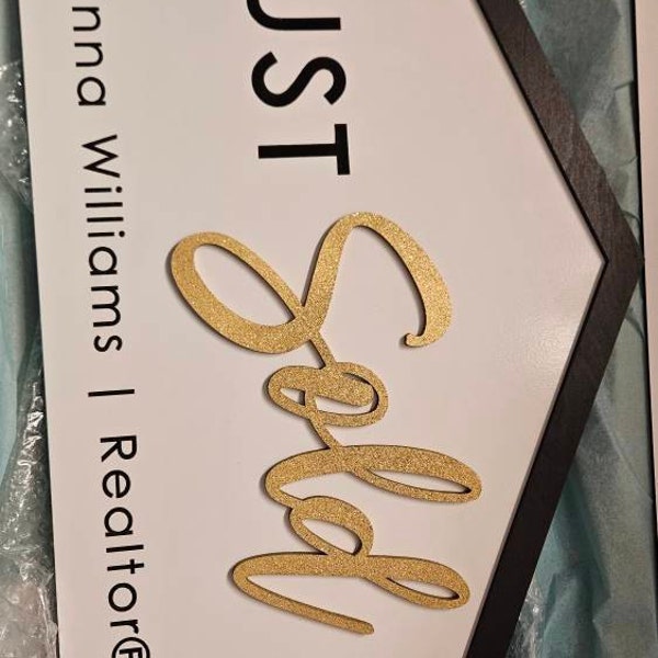 Personalized House Just Sold Sign, Realtor Sign, Real Estate Agent Sign ...