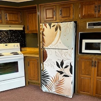 Black Fridge Wrap, Farmhouse Refrigerator Wrap Side by Side, Vinyl ...