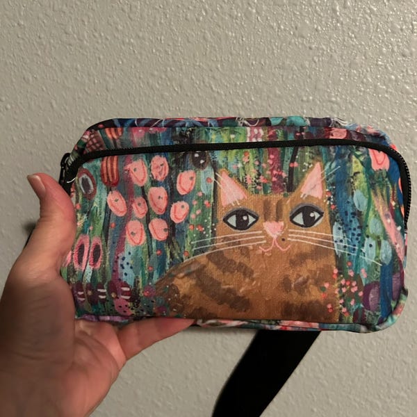 Cat LADY Magnet 3 X 3 by Jenny Elkins Cat Lover Cat Lady Blue Hair Blue ...