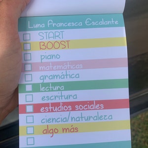 Custom Notepad Colorful Checklist With Personalized Name // 50 - Etsy