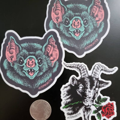 Bat Sticker Vampire Bat Horror Horror Art Horror Decor Spooky Bat ...