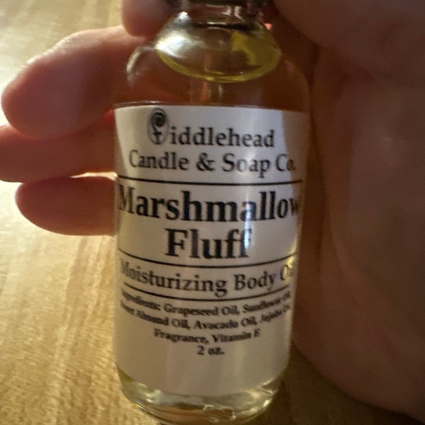Marshmallow Fluff Body Oil, Natural Body Oil, Massage Oil, Hydrating ...