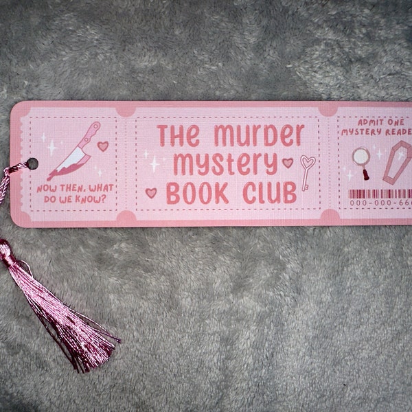 Murder Mystery Book Club Bookmark | Spooky Bookmark | Mystery Thriller ...