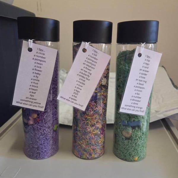 I Spy JUMBO Jar 16oz| Seek and Find |sensory Bottle | Calm Down Jar ...