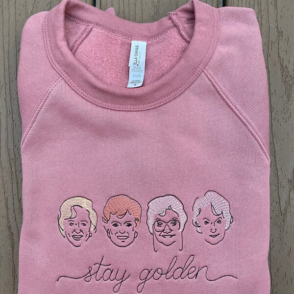 Golden Girls Embroidery Download- Lightly Stitched-sketch Stitch- 5"x7 ...