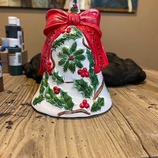 Ready to Paint Christmas Bell. Unpainted Christmas Bell. Painting You ...