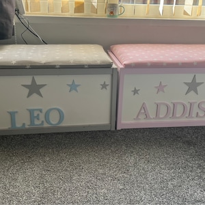 Personalised Toy Box With Lift off Lid, Can Be Used as a Seat, Lovely ...