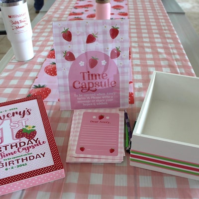 1st Birthday Time Capsule /instruct/cards to Copy/ Frame to Match ...