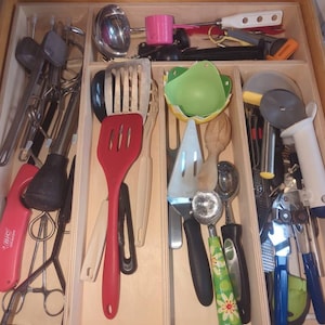 19 to 21 Inch Wide Drawer Insert, Custom Drawer Organizer, Wood Drawer ...