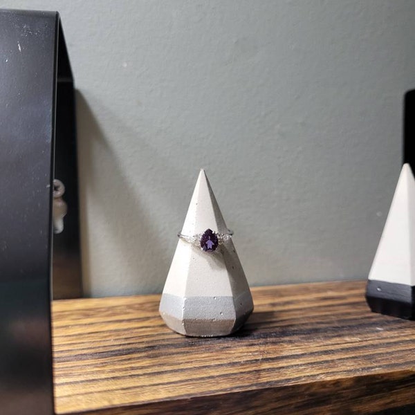 Concrete Ring Cone, Ring Holder, Geometric Ring Cone, Ring Cone, Ring ...