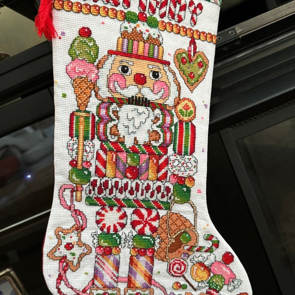 Christmas Stocking PDF Pattern Cross Stitch Embroidery Christmas ...