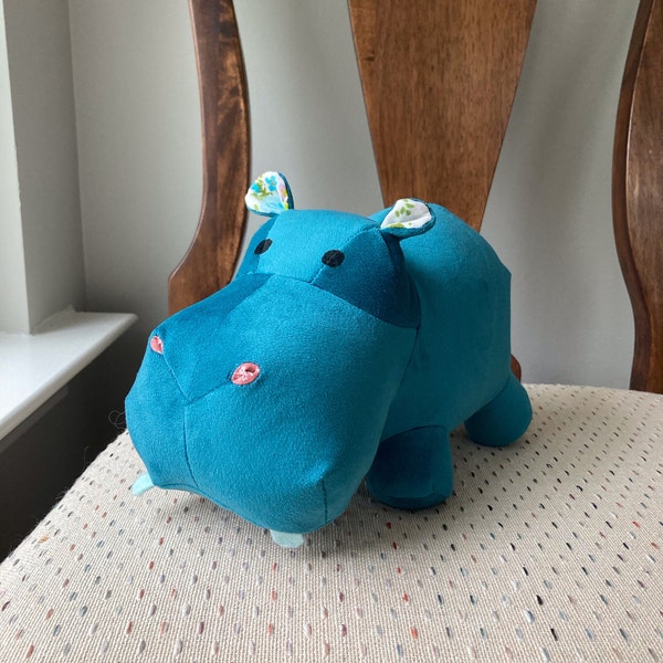 Stuffed Animal - Hippo PDF Sewing Pattern & Tutorial | Sewing Project ...
