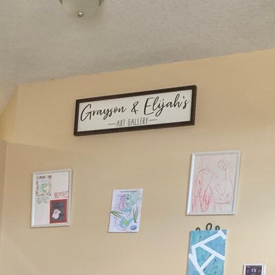 Kids Art Gallery Sign, Childrens Art Display Sign, Playroom Art, Kids ...