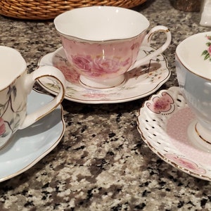 IMPERFECT Bulk Tea Cups & Saucers With Minor Imperfections Mismatched ...