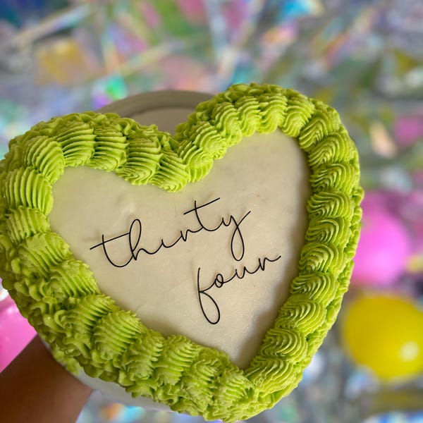 Custom Flat Lay Cake Topper Heart Cake Topper Birthday Cake Charm ...