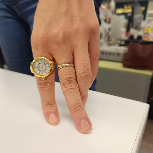 Y2K Vintage Watch Ring Functional Unique Clock Mini Watch Girlfriend ...