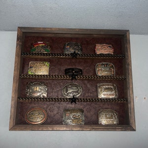 Belt Buckle Display Case With 8x10 Picture Frame Trophy Display Case ...