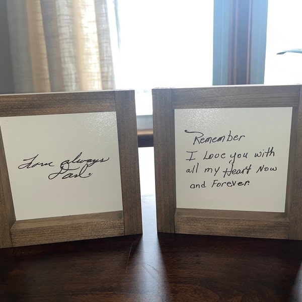 Laser Engraved Handwritten Handwriting Gift | Custom Family Note ...