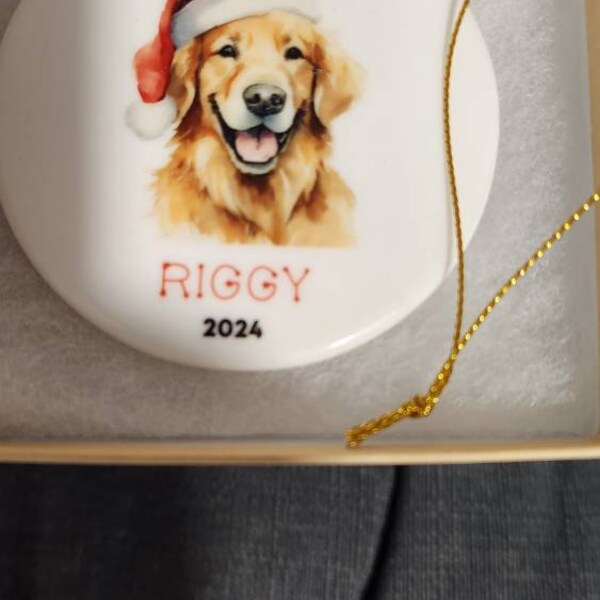 Handmade Personalized Golden Retriever Ornament, Custom Golden ...