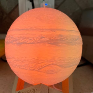 Saturn Lamp With Colored LED and Stand Night Light for Bedroom Space ...