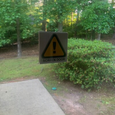 Warning Screen Door Sign, Protection for Your Screen Door 9996 - Etsy