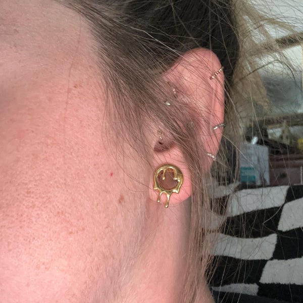 Dripping Ear Bar Gold, Silver, Rose, Dripping Ear Bar, Ear Cuff ...