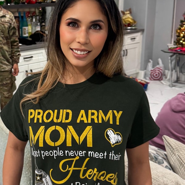 Proud Army Mom Shirt, Personalized Army Mom Shirt, Soldier Mom T-shirt ...