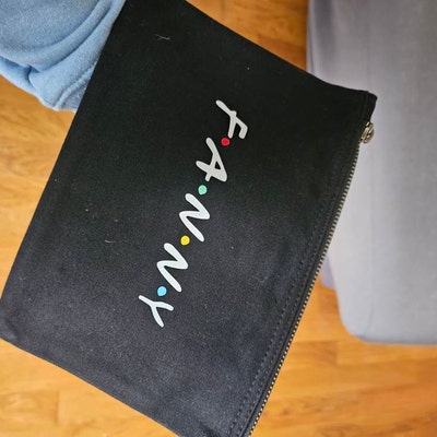 Personalized Friends Theme Cosmetic Bag With Name Cotton Canvas Tote ...