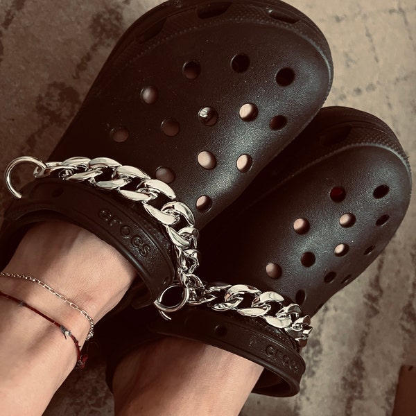 2pcs Chain Chunky Charms/inspired Metal Plastic Chain / Crocs ...