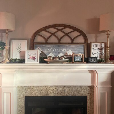 Large Half Arched Window Frame, Farmhouse Frame, Faux Arch Window ...