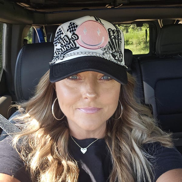 Neon Pink Trucker Hat: Iron-on Patches, Adjustable Snapback - Etsy