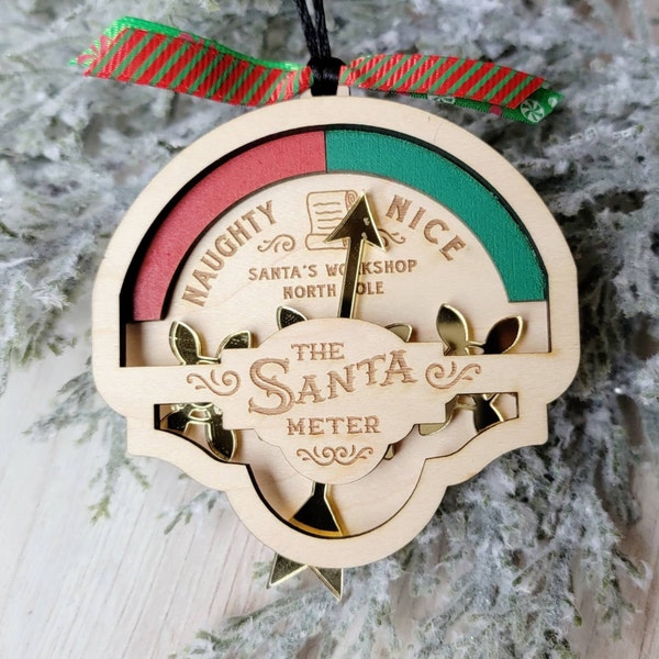 SANTA METER Ornament Customizable SVG - Laser Cut Files for Glowforge ...