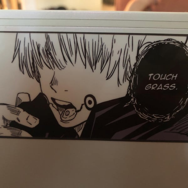 Inumaki Toge touch Grass Meme Sticker Jujutsu Kaisen Anime Vinyl ...
