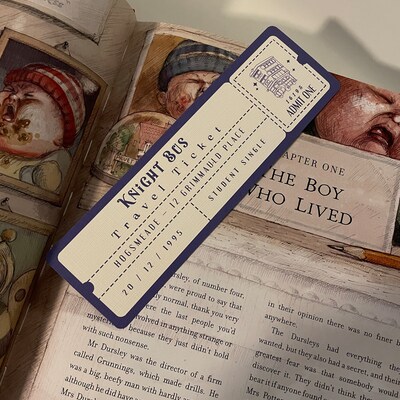 Knight Bus Ticket Bookmark Harry Potter Gift Handmade Bookmarks Book ...