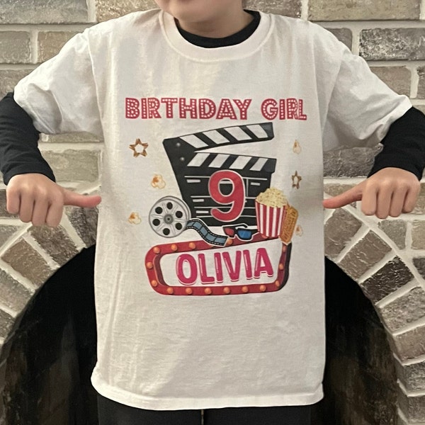 Movie Theme Birthday Shirts Movie Theme Birthday Shirt Matching ...