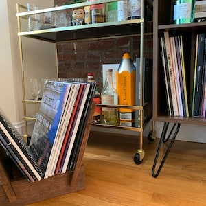 Wooden Vinyl Record Flip Rack LP Vinyl Record Holder Made From Solid ...