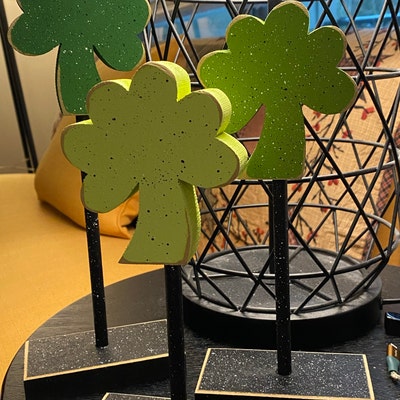 3 Tall Standing Clover Block Set for St Patricks Day Decor, March Decor ...
