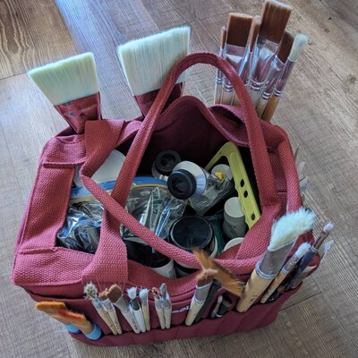 Graphite Soolla® Studio Bag, 1 Pottery Tool Bag & Art Supplies ...