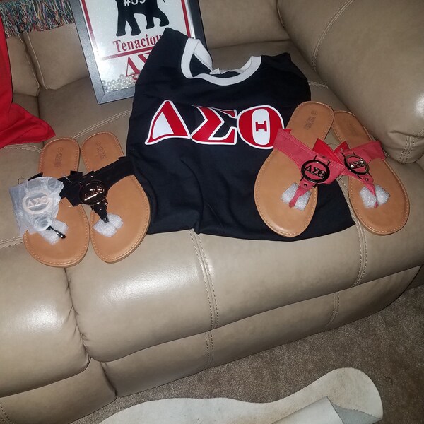 Delta Sigma Theta Open Toe Thing Sandal - Etsy