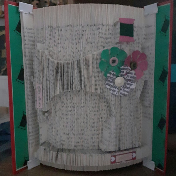 Sewing Machine Book Folding Pattern + Tutorial, Cut and Fold, Free ...