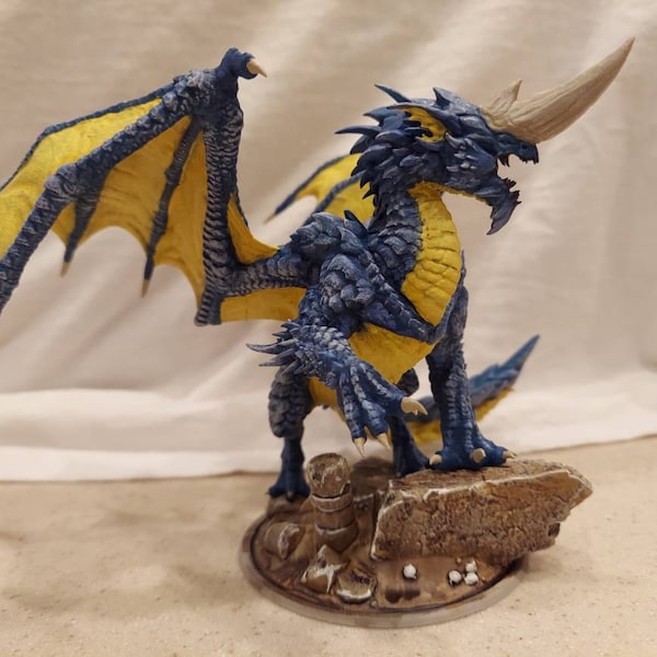 Chromatic Blue Dragon Miniature - Rescale Miniatures - Dnd Miniatures ...